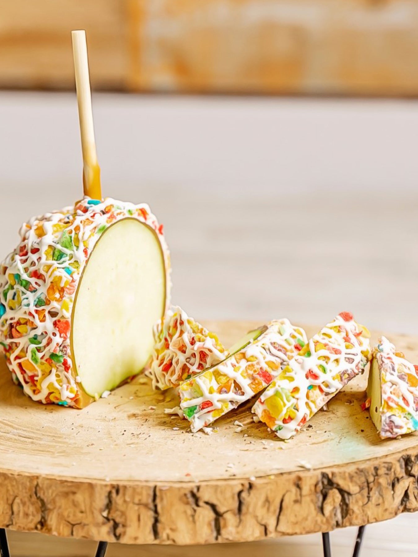 Rainbow Candy Apples